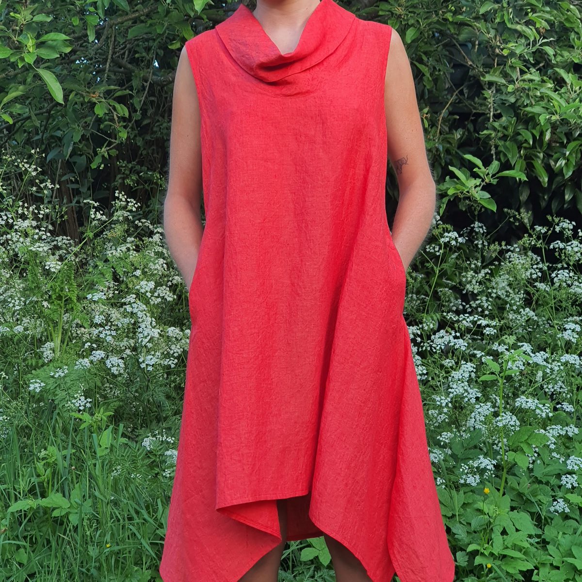 Fluted Irish Linen Tunic - BRITISH design BRITISH made