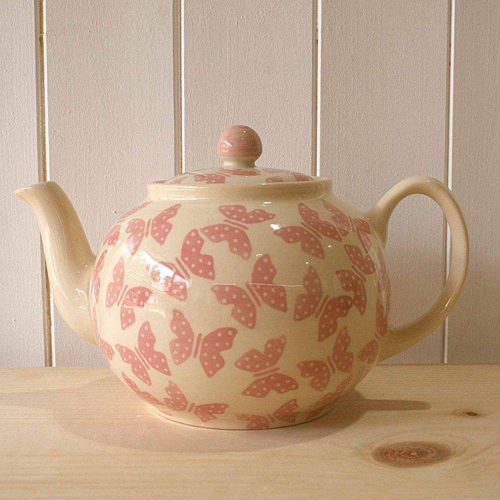 Pink Butterfly Teapot - BRITISH design BRITISH made