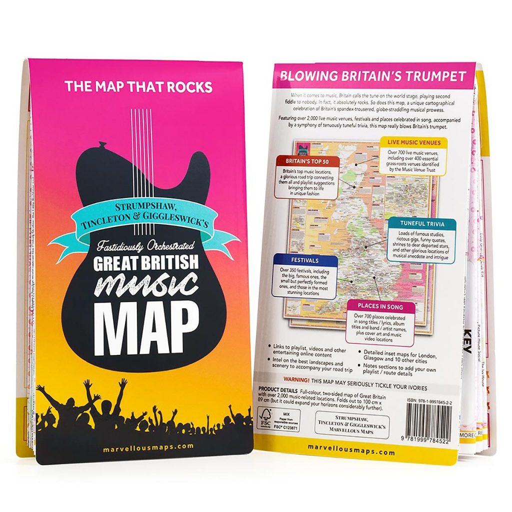 Great British Music Map - BRITISH design BRITISH made