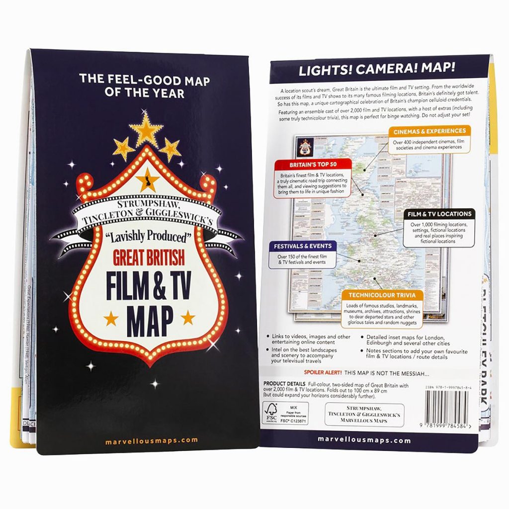 Great British Film & TV Map - BRITISH design BRITISH made