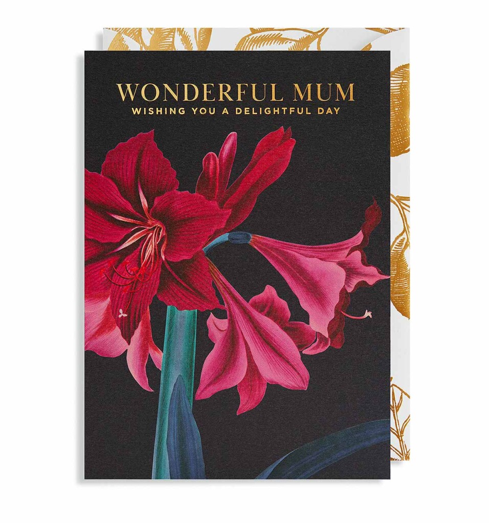Wonderful Mum Greetings Card - BRITISH design BRITISH made