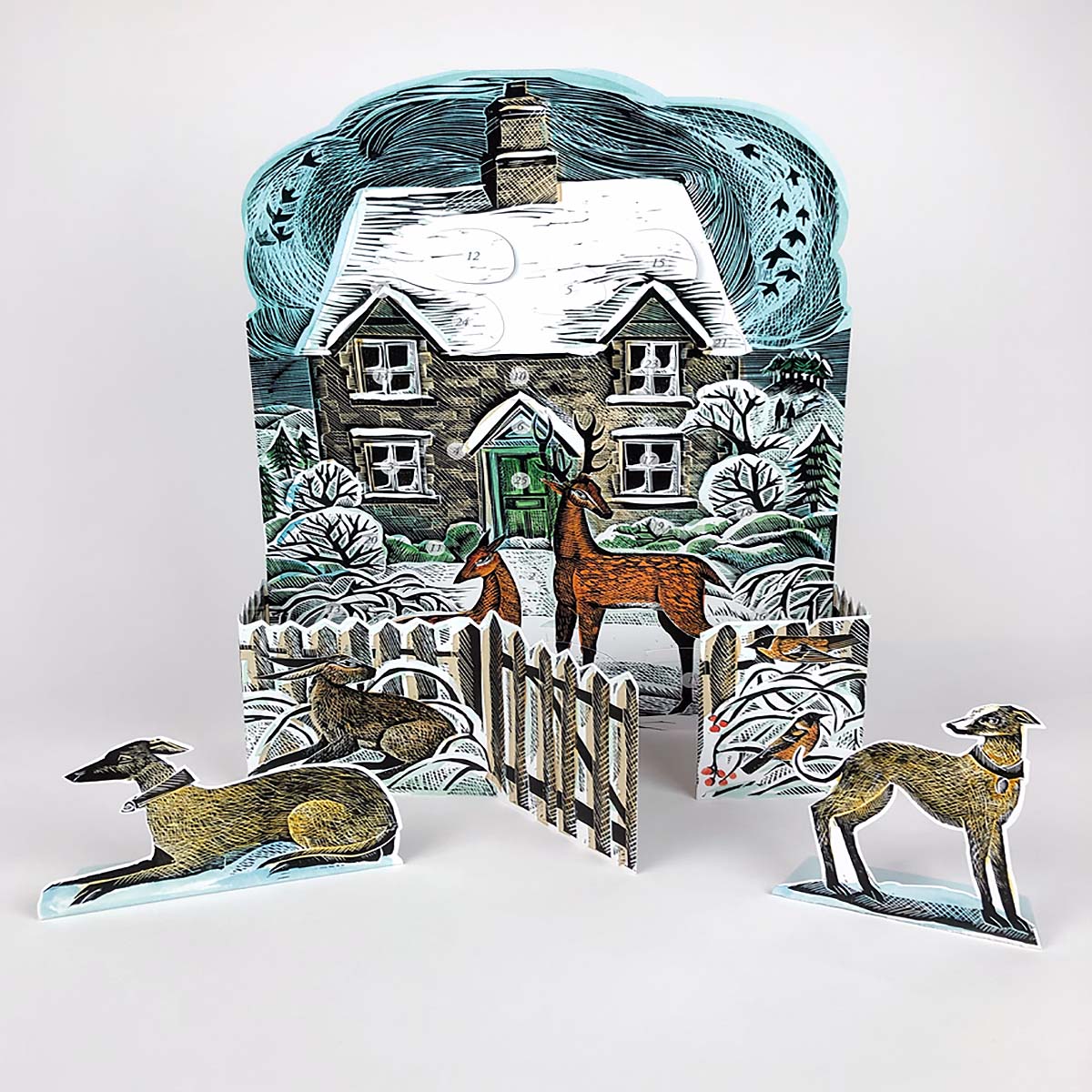 Christmas Cottage Advent Calendar - BRITISH design BRITISH made
